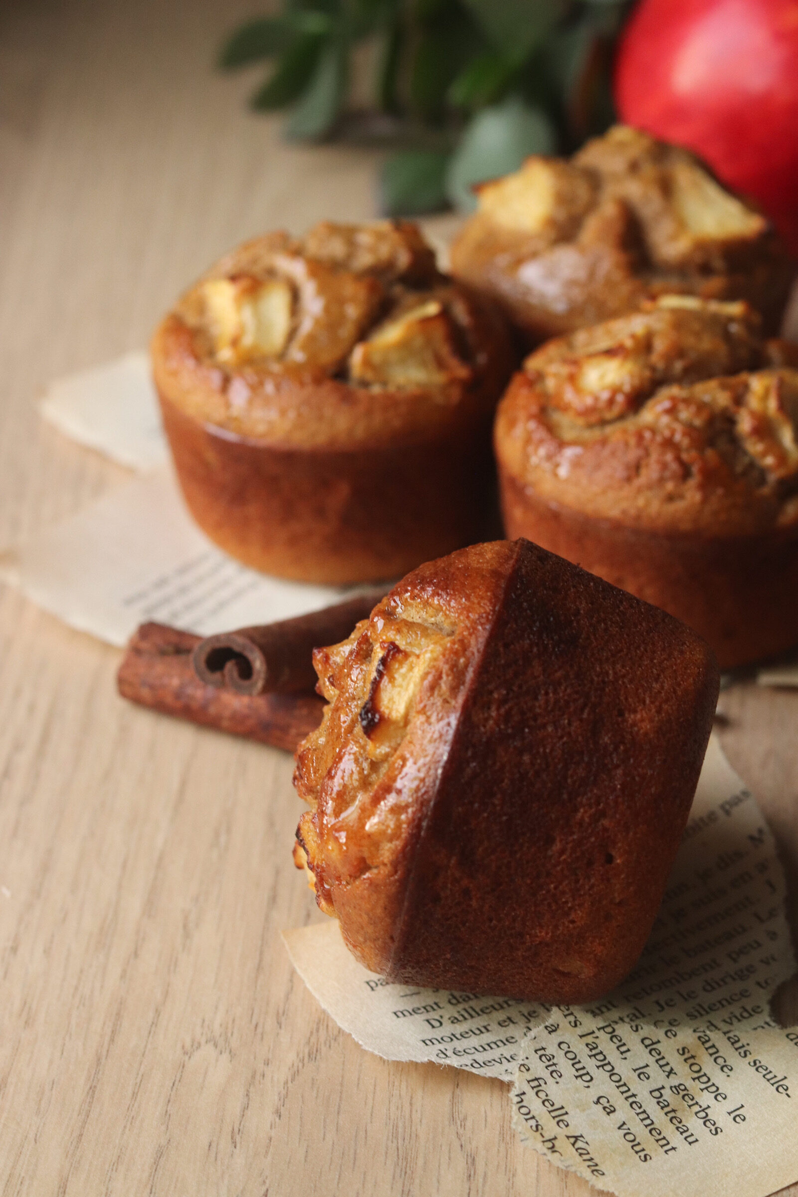 Muffins pomme, amande et cannelle légers et sans gluten – By Flora B